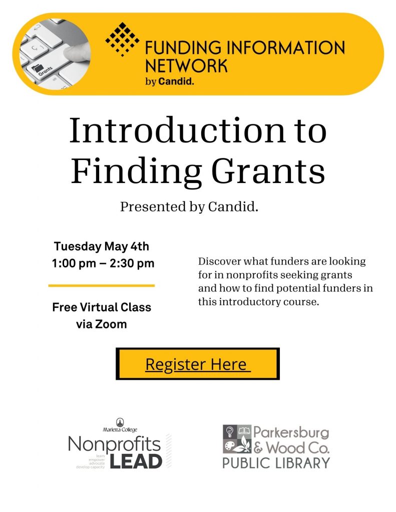 Introduction to Finding Grants – Parkersburg & Wood County Public Library