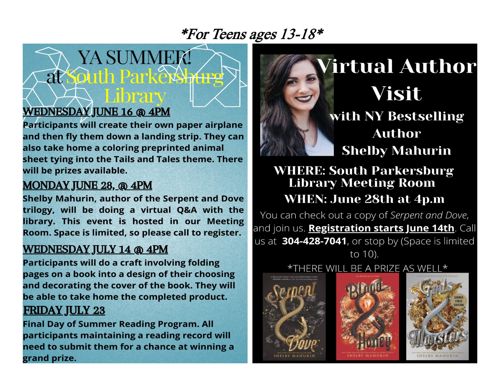 2021 South YA Reading Program – Parkersburg & Wood County Public Library