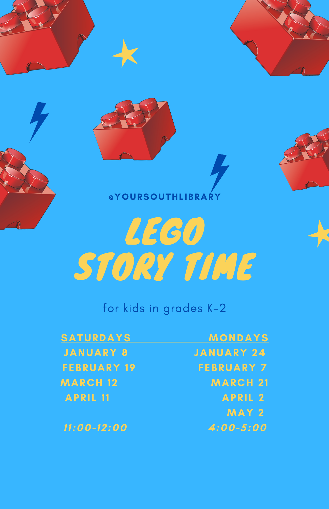 Lego Story Time South – Parkersburg & Wood County Public Library