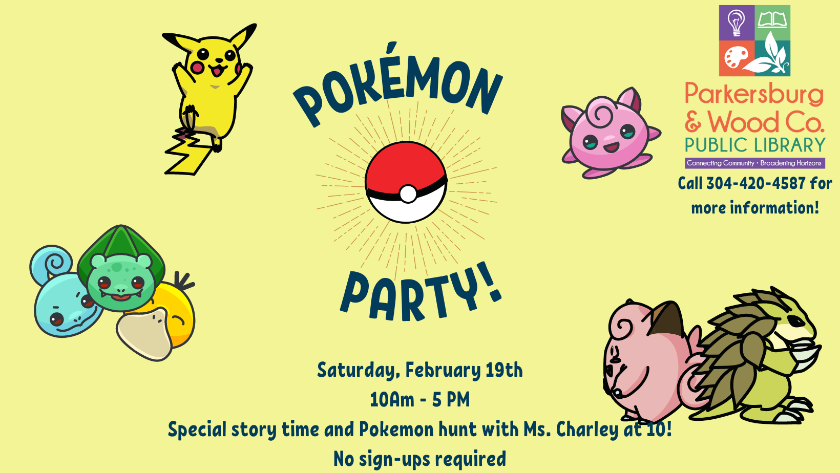 Pokemon Party Emerson – Parkersburg & Wood County Public Library