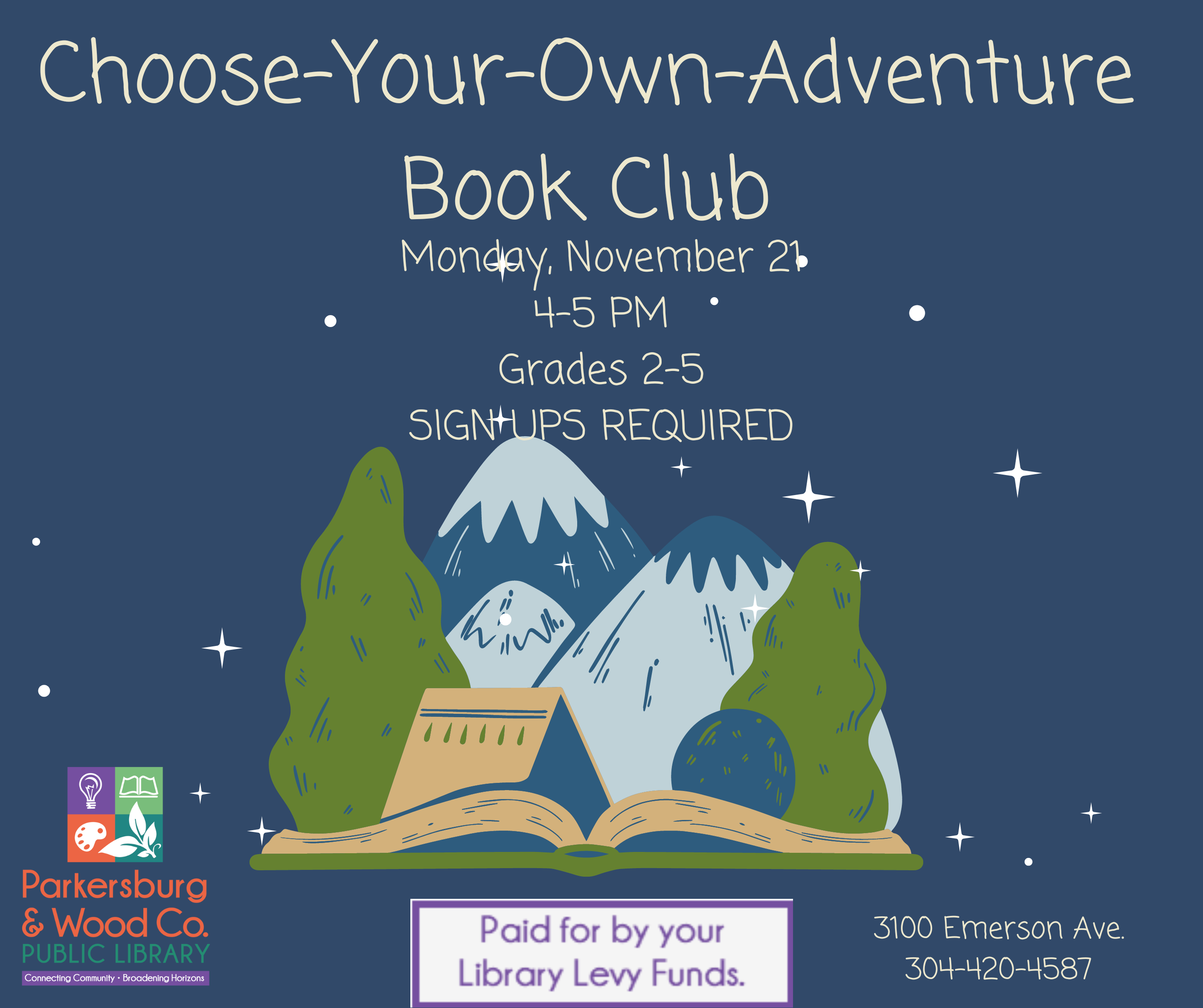 Choose Adventure Book Club Emerson November – Parkersburg & Wood County ...