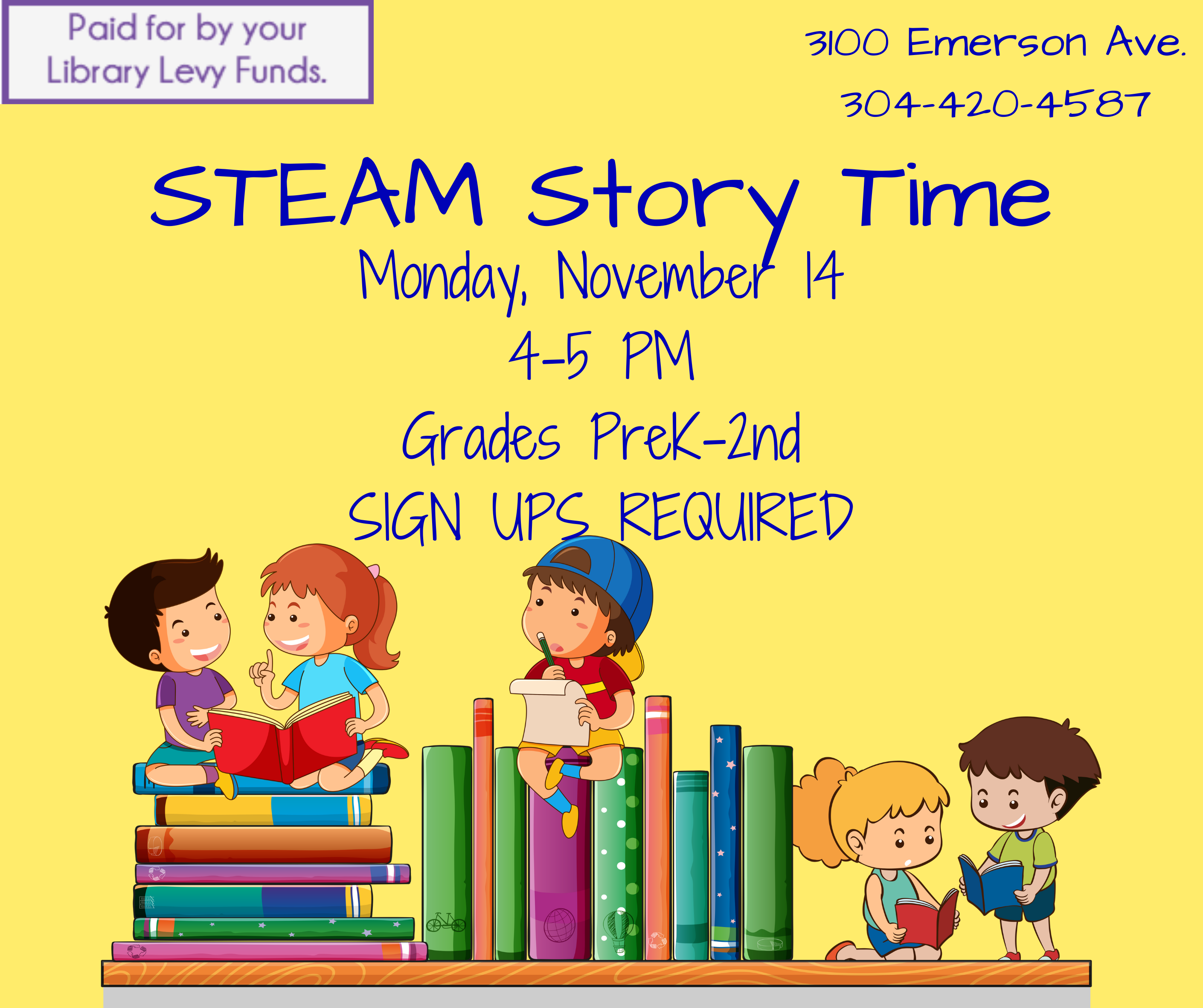 STEAM Story Time November Emerson – Parkersburg & Wood County Public ...