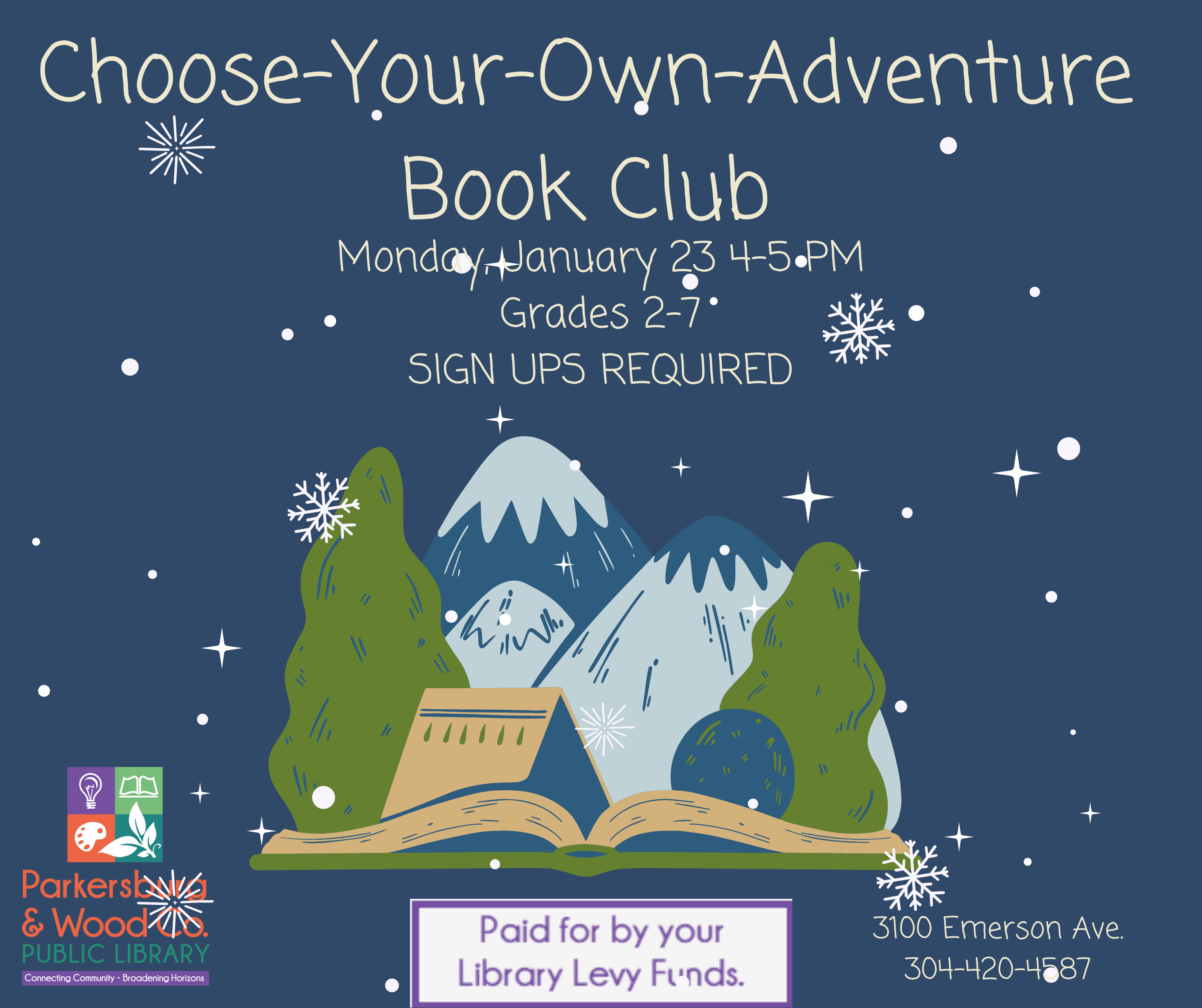 Choose Adventure Book Club Emerson January – Parkersburg & Wood County ...