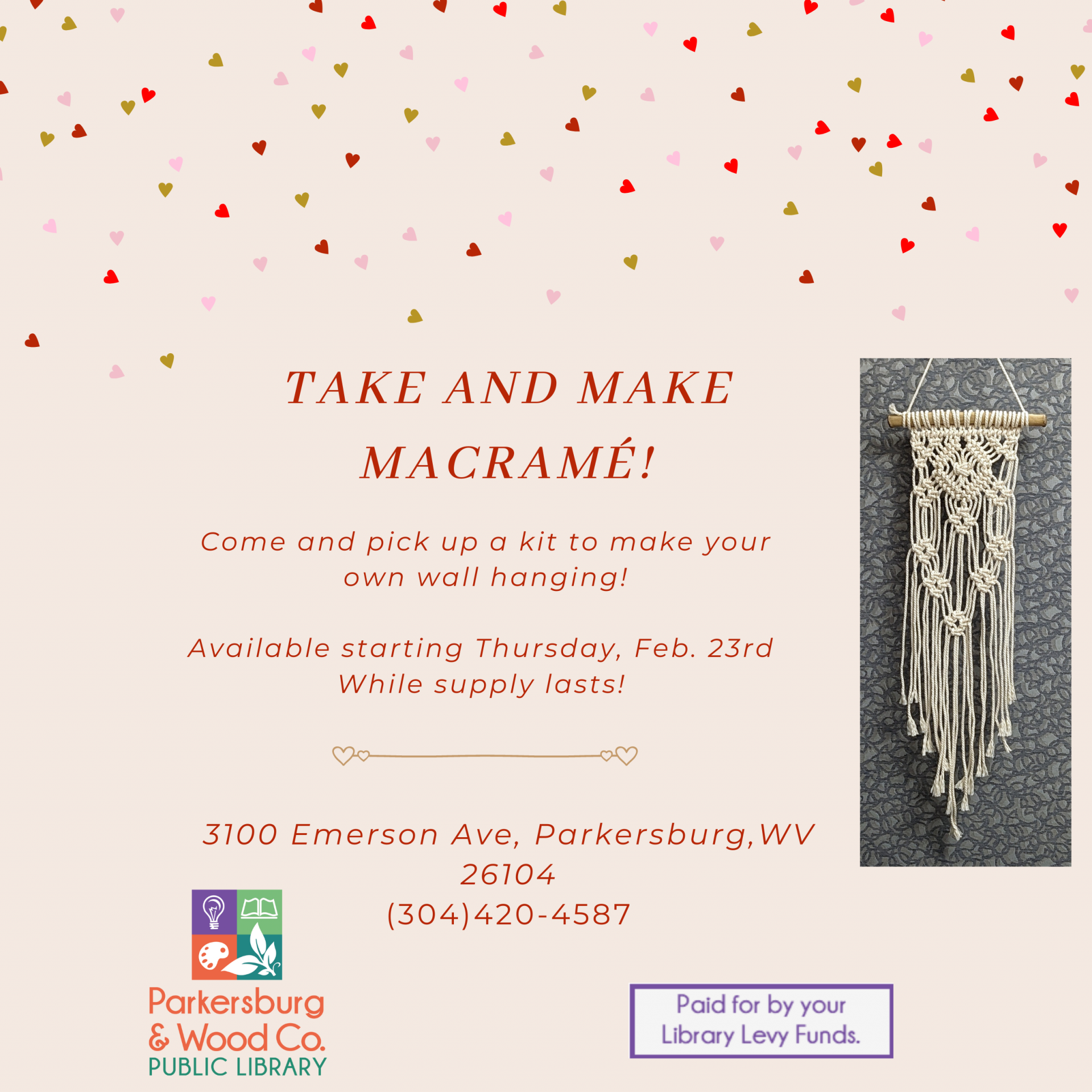 Macrame Emerson January – Parkersburg & Wood County Public Library