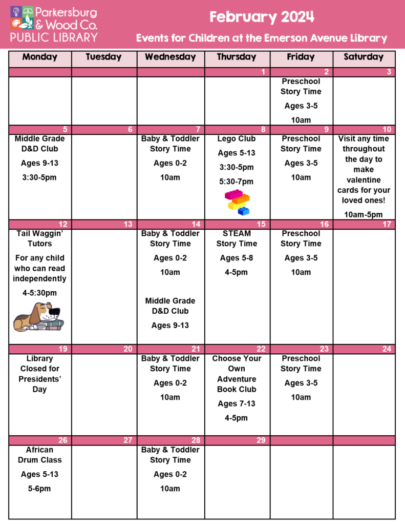 Events – Parkersburg & Wood County Public Library