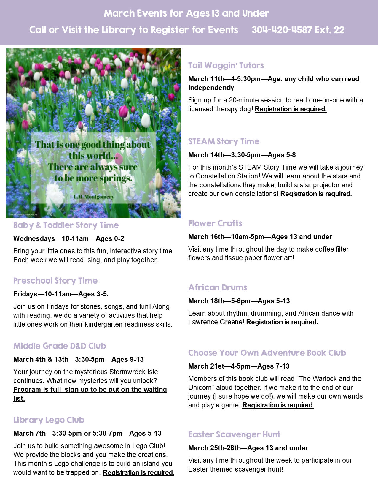 MARCH CALENDAR YRR descriptions 202402 – Parkersburg & Wood County ...