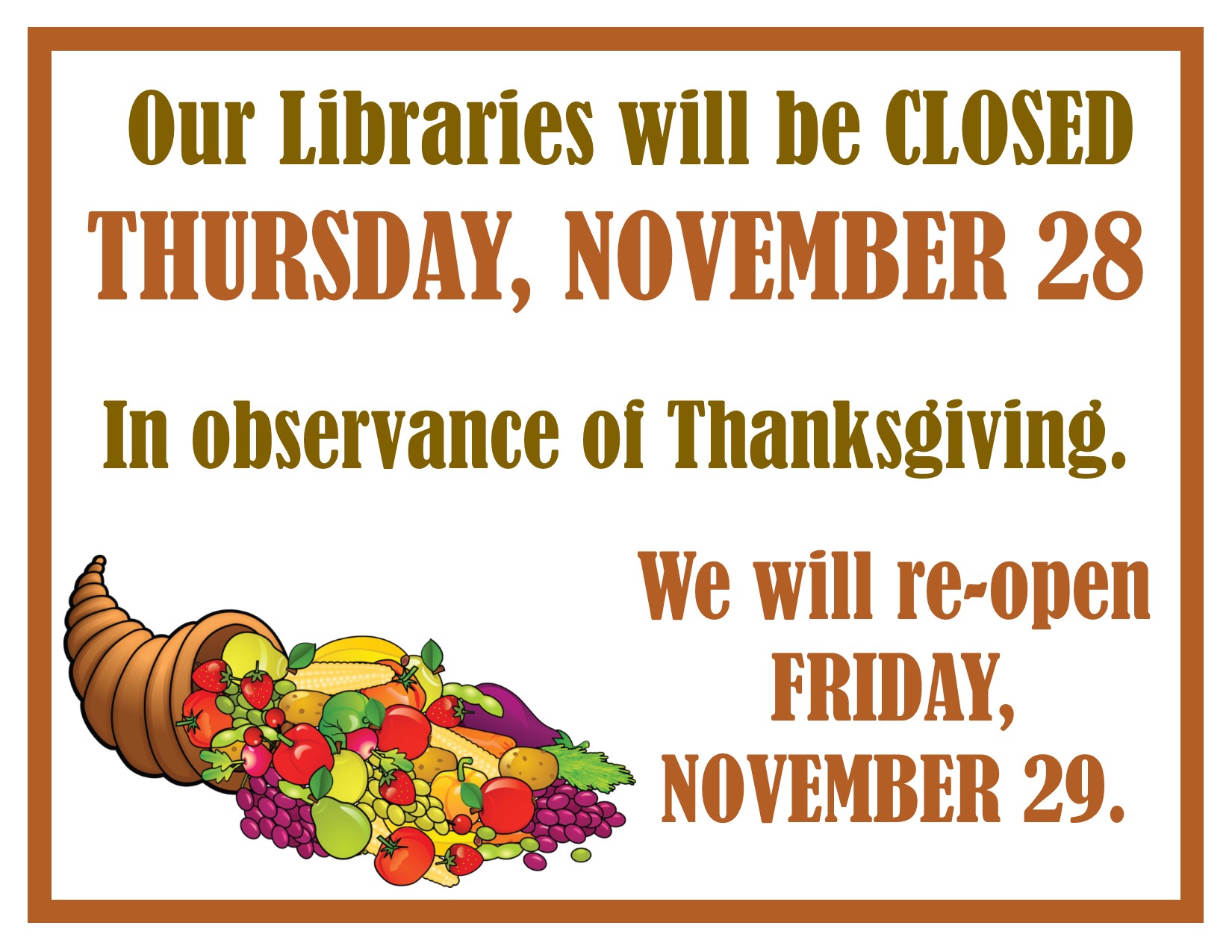 thanksgiving – Parkersburg & Wood County Public Library