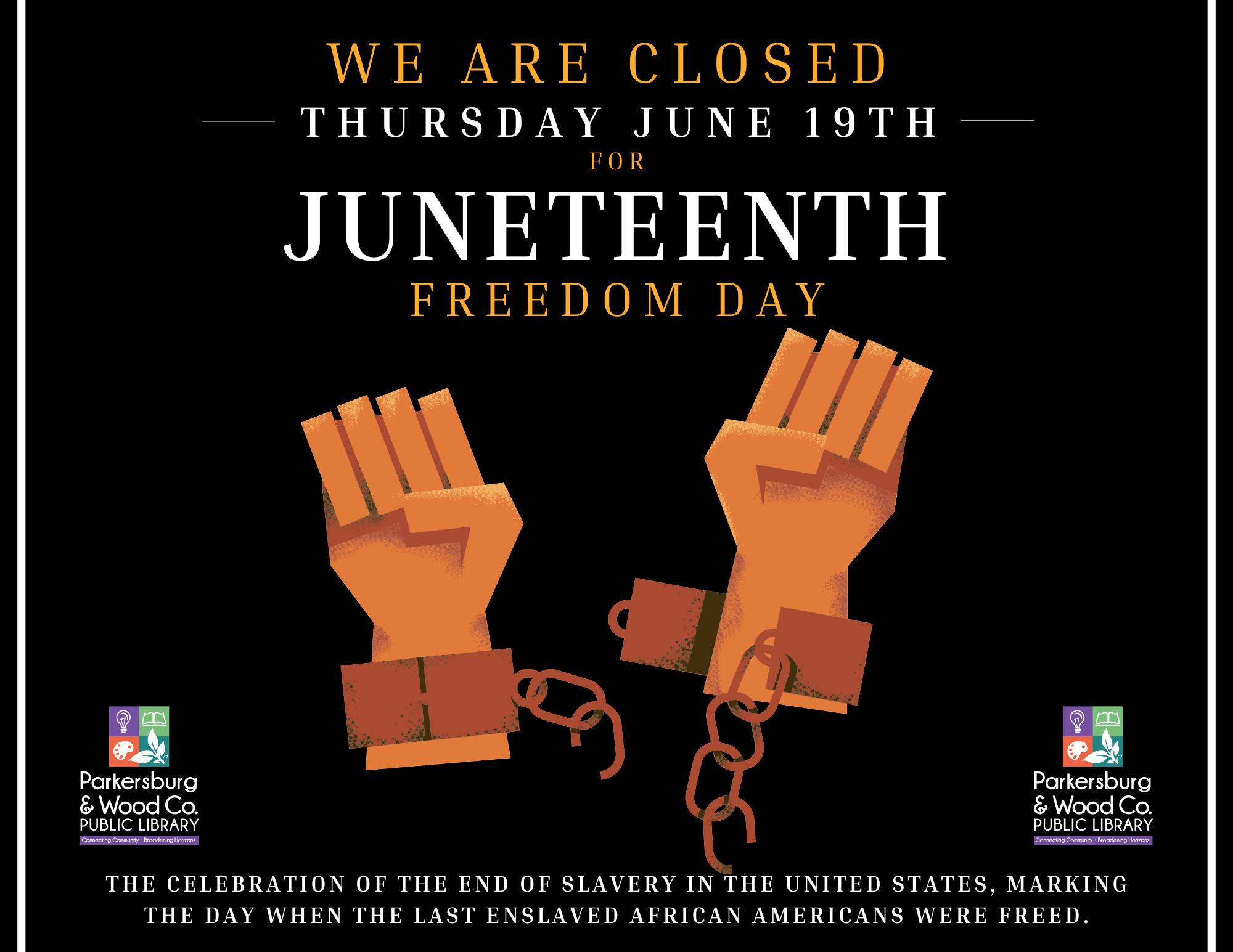 Juneteenth 25 flyer – Parkersburg & Wood County Public Library